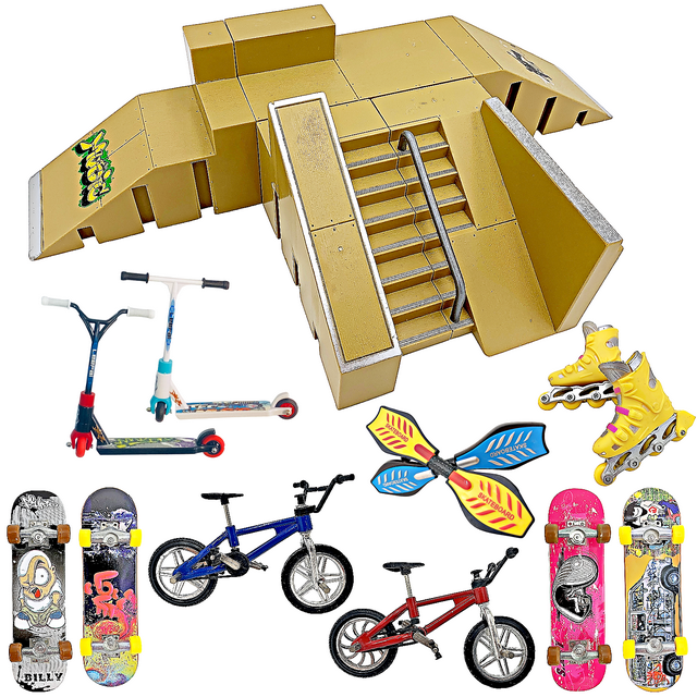 Stashables Educational Fingerboard Skate Park Kit with Tech Deck Ramp ...