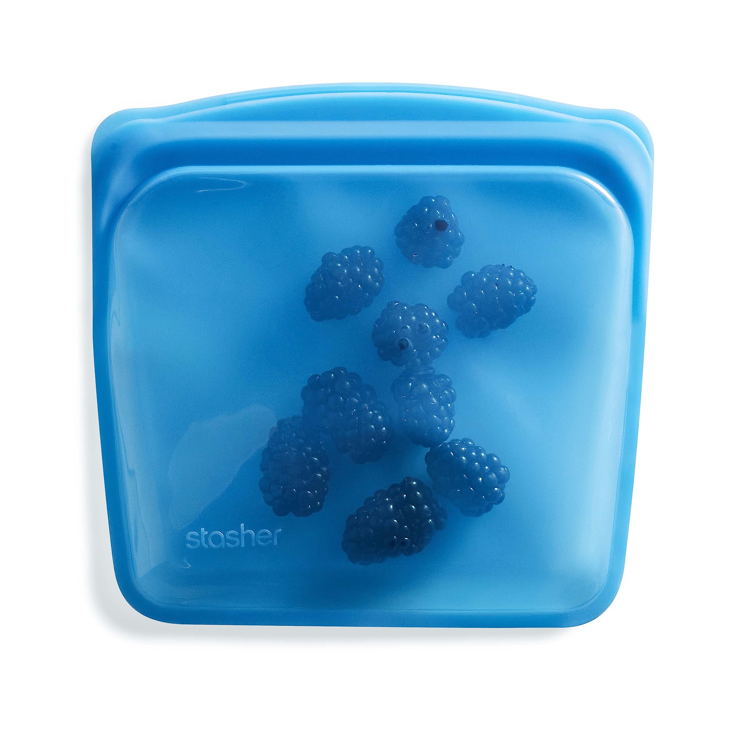 Stasher Platinum Silicone Food Grade Reusable Storage Bag, Blueberry ...