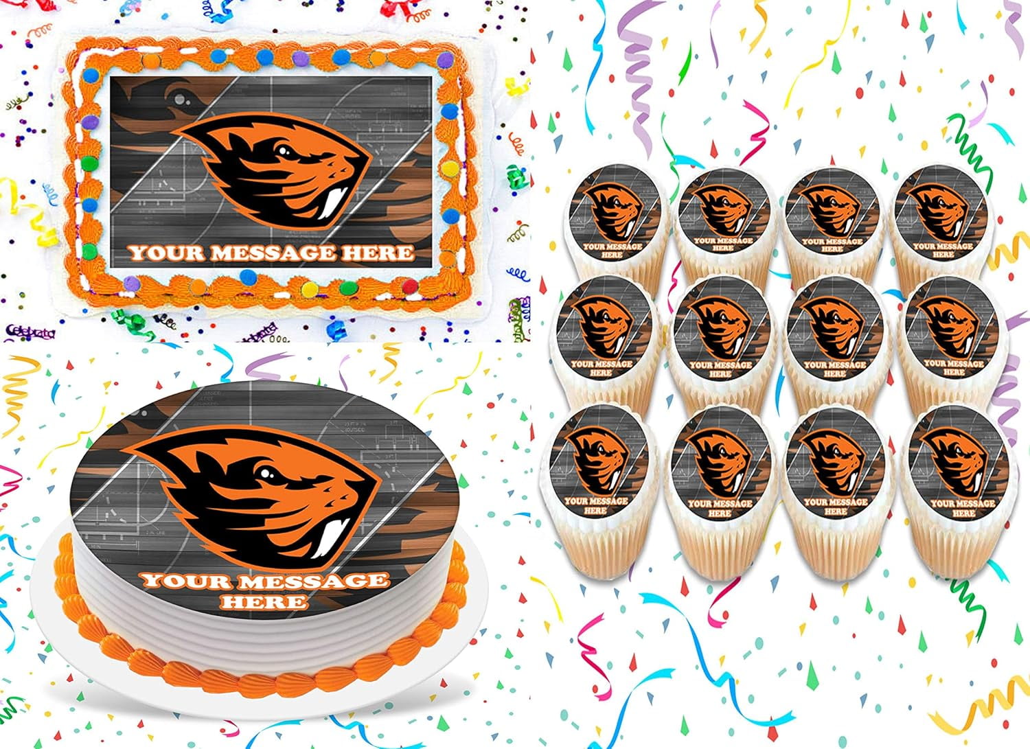 State Beavers Cake Topper Edible Image Cupcakes Frosting Sugar Sheet ...