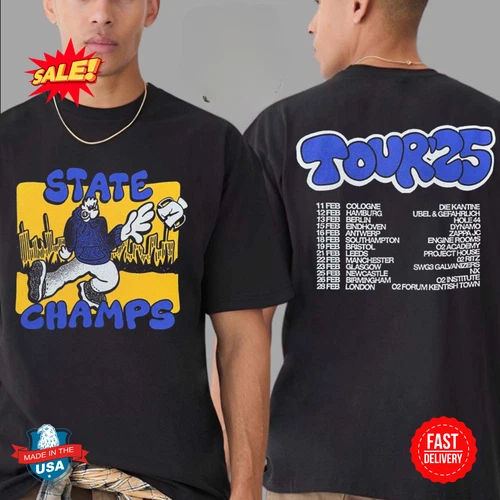 State Champs Band Tour 2025 Start In Cologne On Feb 11 2025 T-Shirt ...