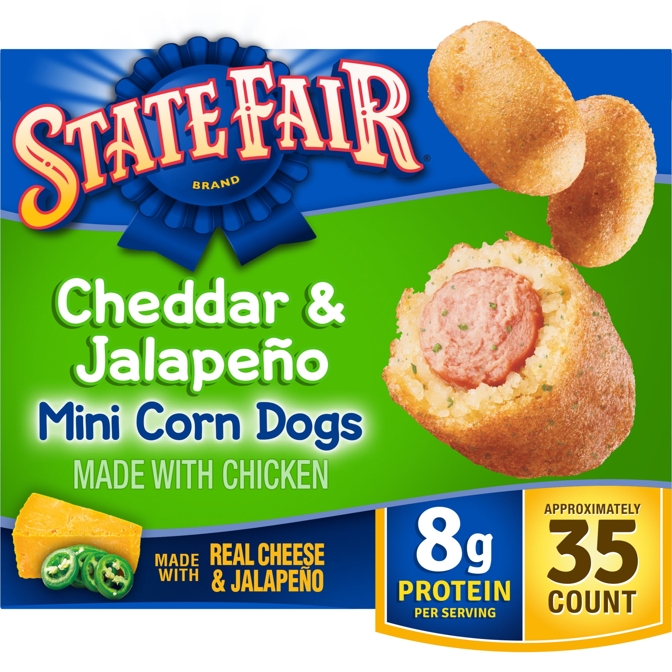 State Fair Jalapeno & Cheddar Mini Corn Dogs, 23.76 oz, 35 Count ...