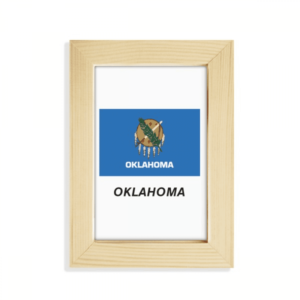 State Flag Contour Oklahoma Desktop Display Photo Frame Picture Art ...