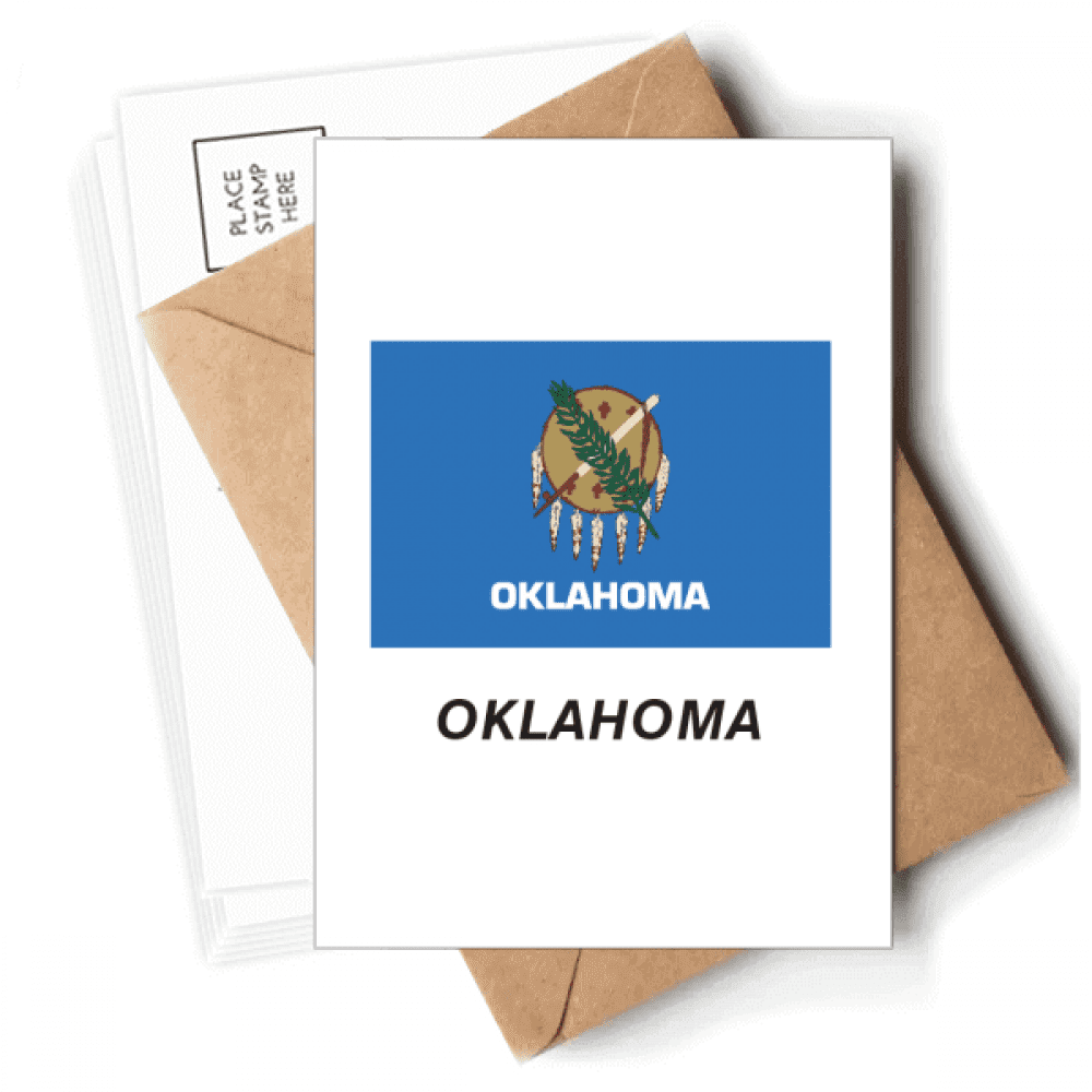 State Flag Contour Oklahoma Postcards Envelopes Blank Note Cards ...