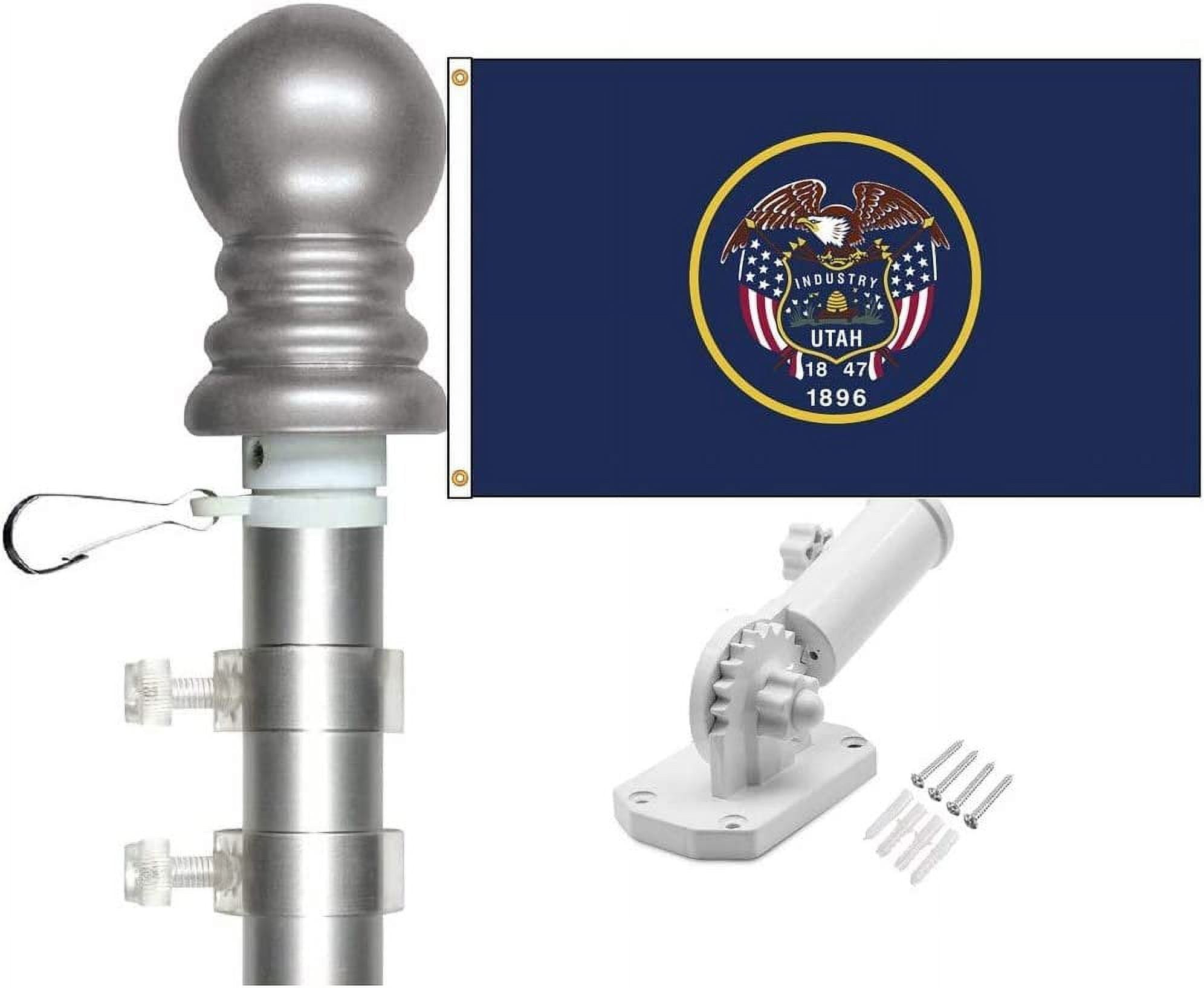 State Flag and Tangle Free Flagpole Set, Choose from All 50 State 3'x5 ...