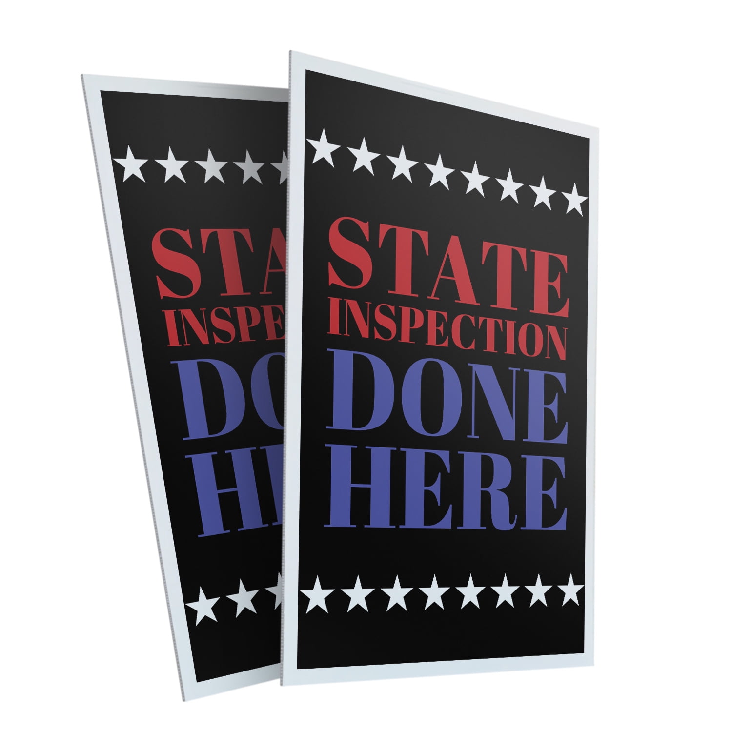 State Inspection Done Here (2-Pack) 24" x 36" Plastic Signs Sign Insert ...