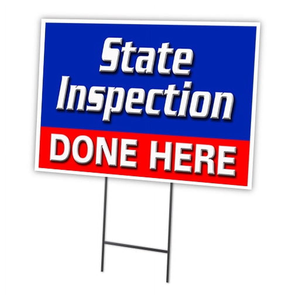 State Inspection Done 24" x 36" Yard Sign & Stake | Advertise Your ...
