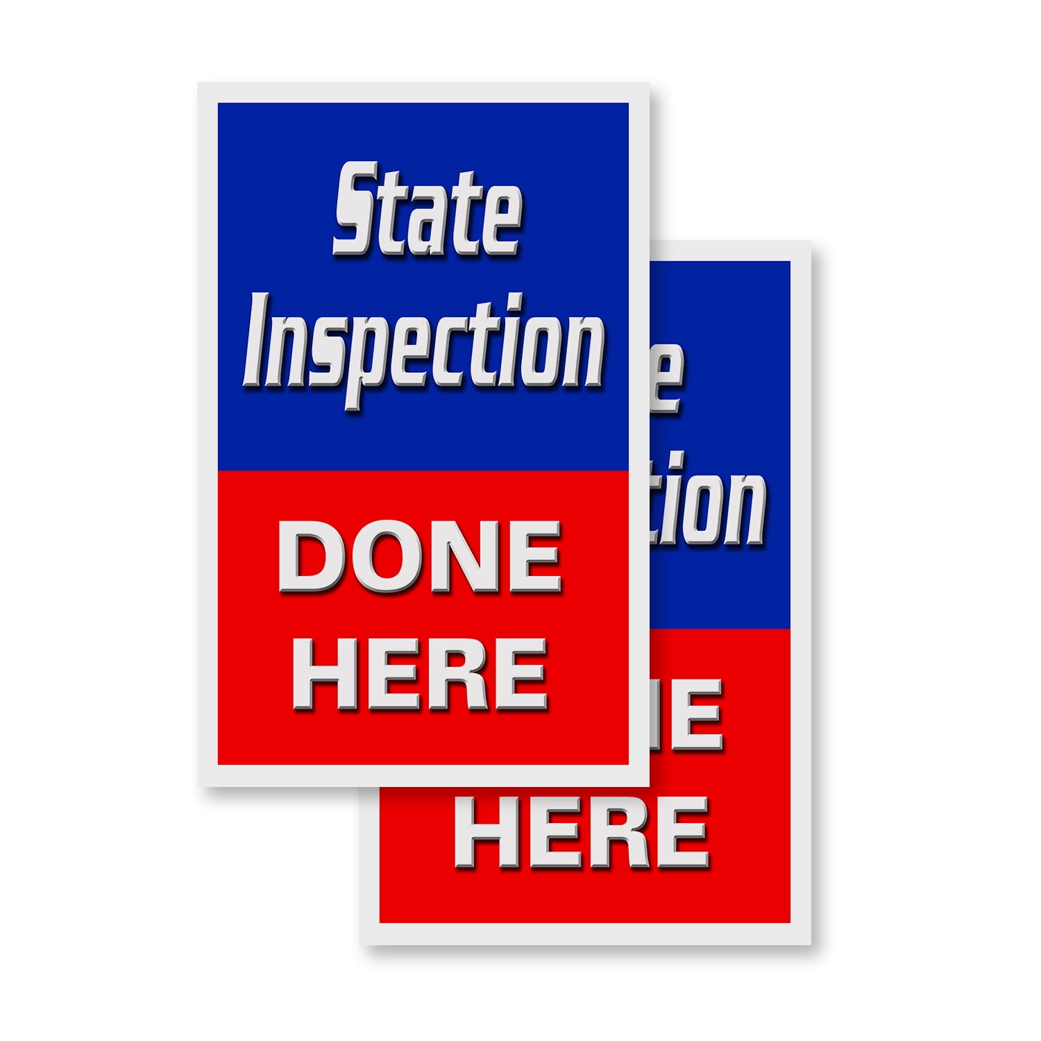 State Inspection Done Here (2-PACK) 24" x 36" Vinyl Decals | Sign ...