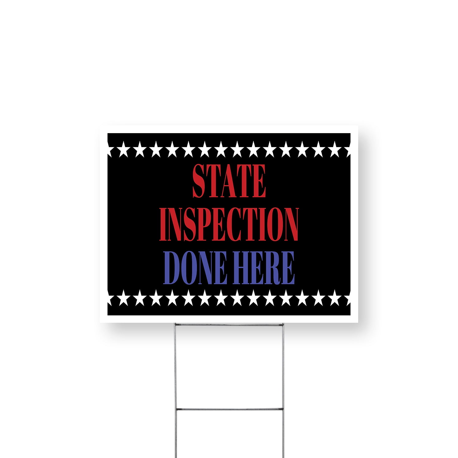 State Inspection Done Here Yard Sign 12 Inch x 16 Inch Double Sided ...