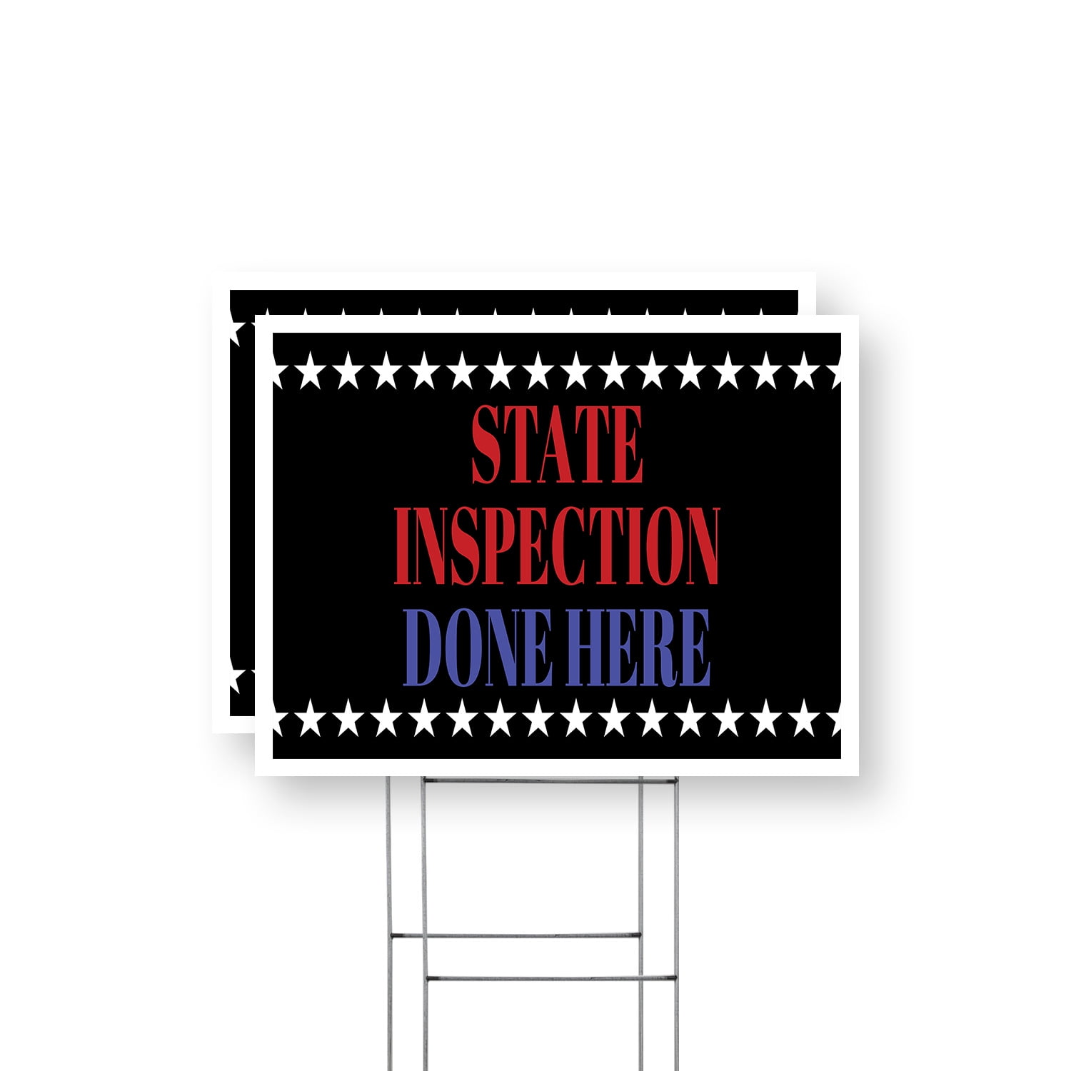 State Inspection Done Here Yard Sign 2 Pack of 12 Inch x 16 Inch Single ...