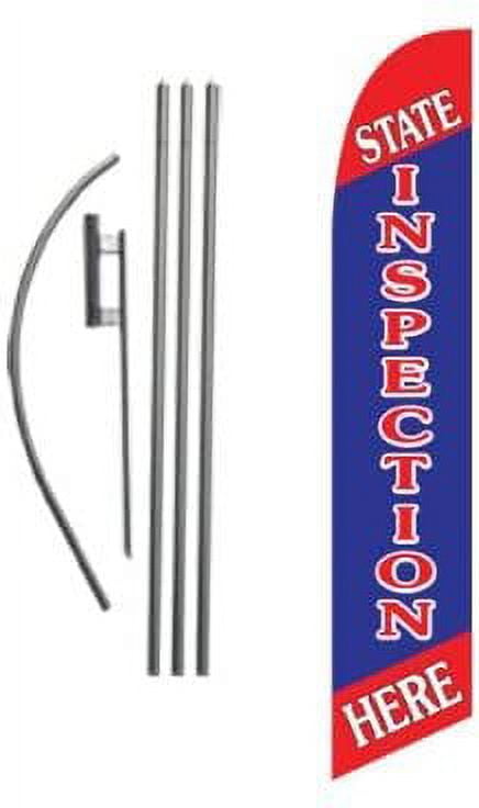 State Inspection Here Advertising Feather Banner Swooper Flag Sign with ...