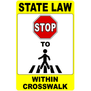 Stop Do Not Block Crosswalk Sign - Walmart.com
