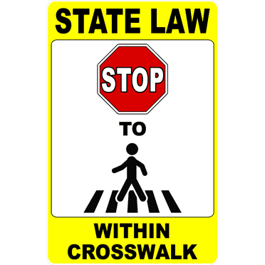 Stop Do Not Block Crosswalk Sign - Walmart.com