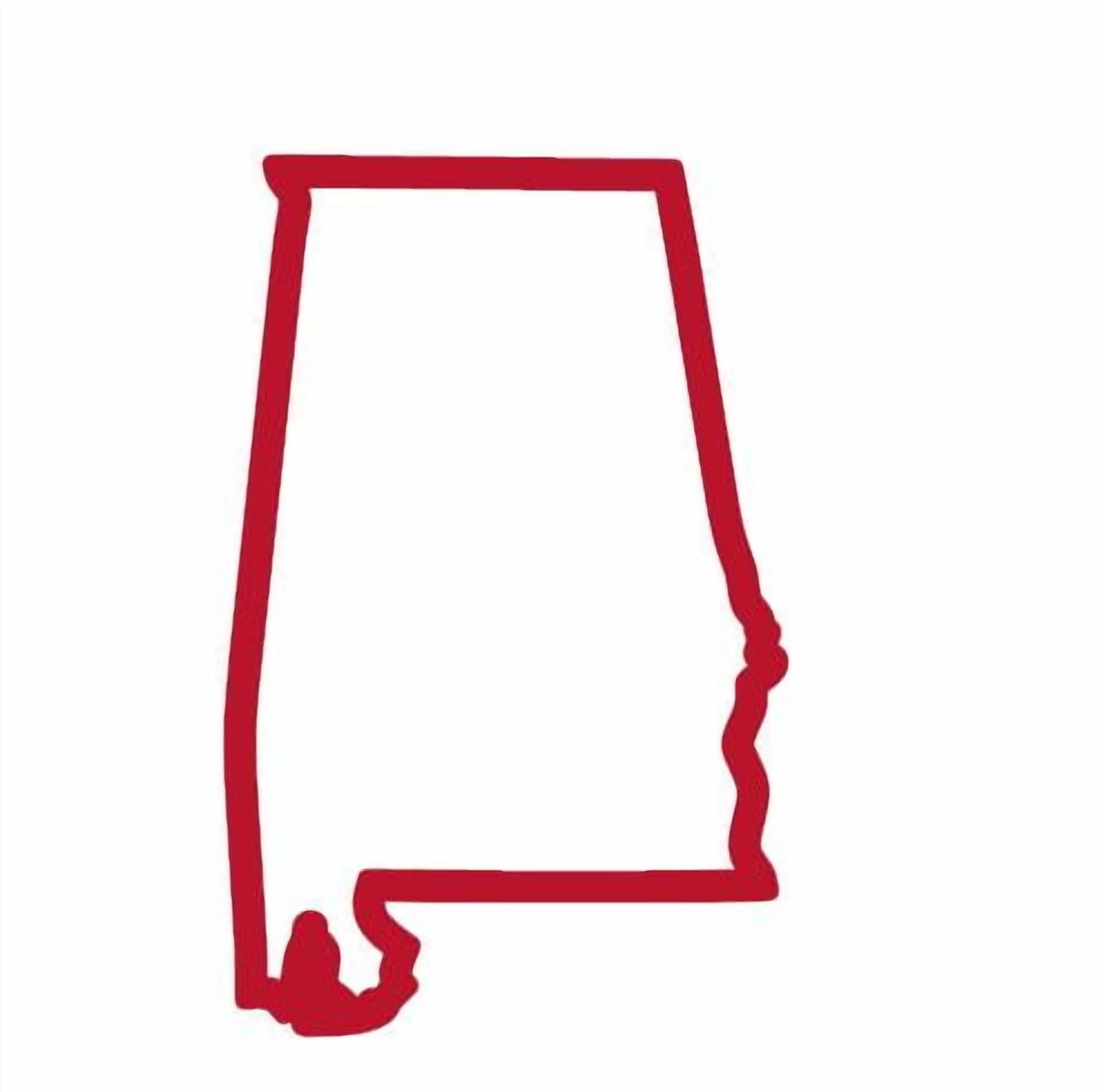 State Map Outline Alabama Vinyl Decal Sticker UV & Waterproof Bumper ...