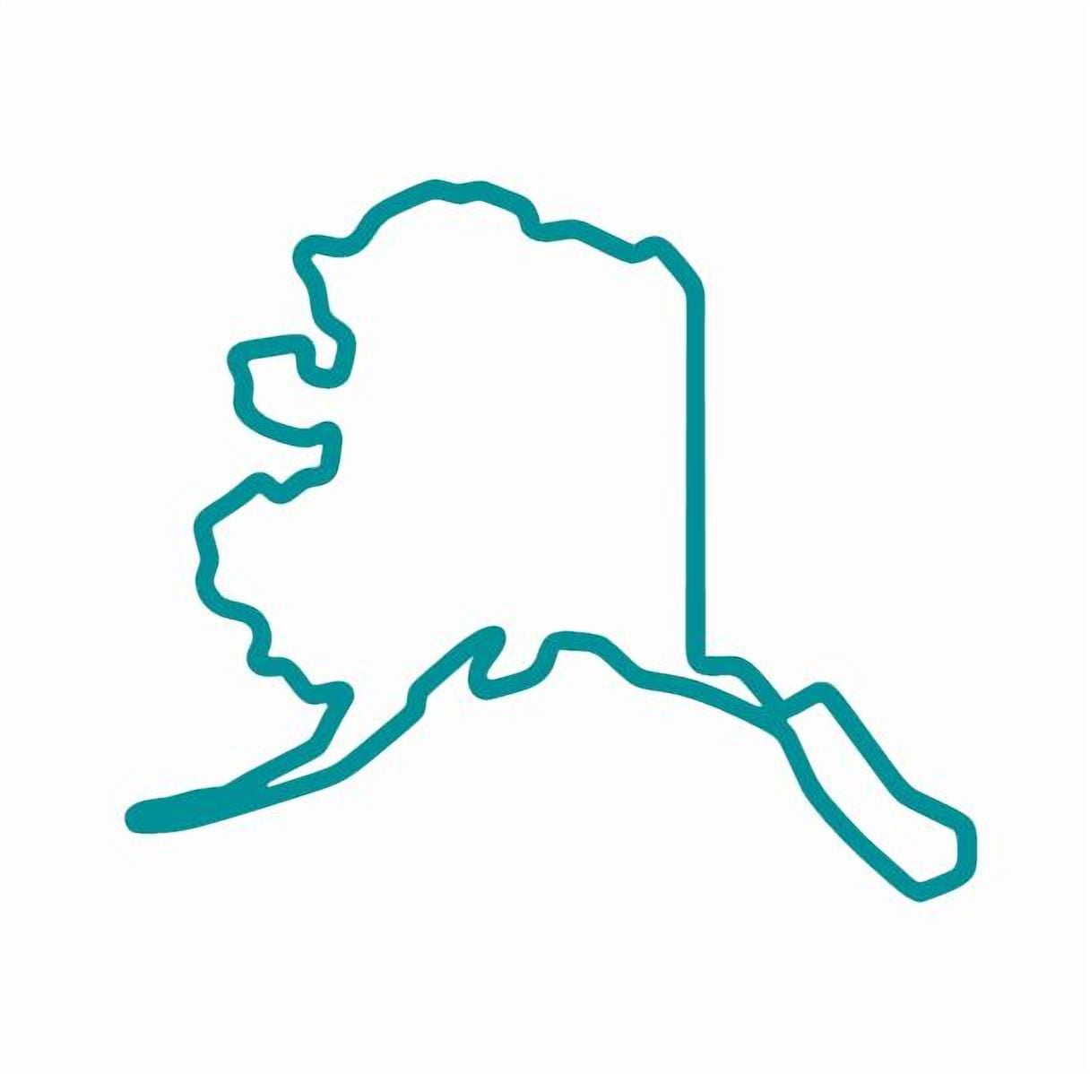 State Map Outline Alaska Vinyl Decal Sticker UV & Waterproof Bumper ...
