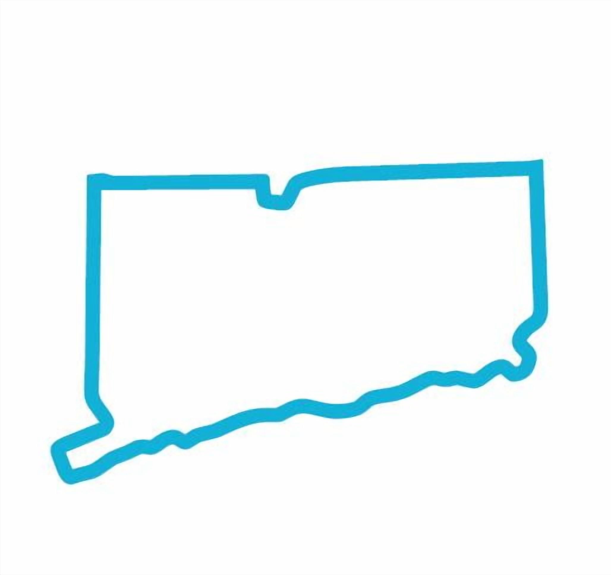 State Map Outline Connecticut Vinyl Decal Sticker UV & Waterproof ...