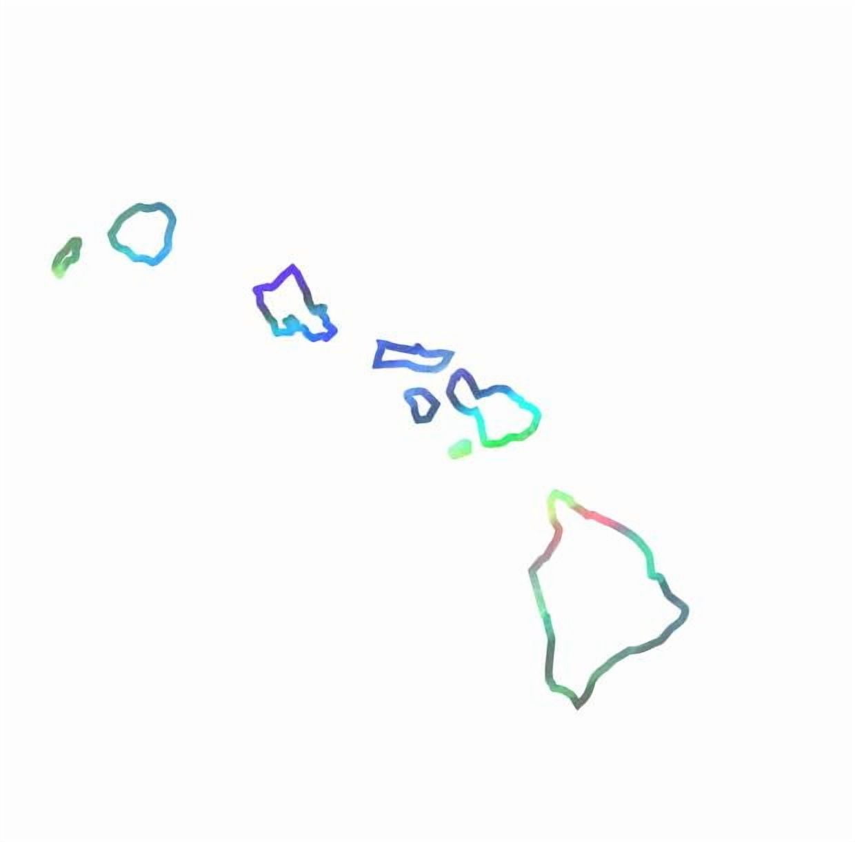 State Map Outline Hawaii Islands Ohana Vinyl Decal Sticker UV ...