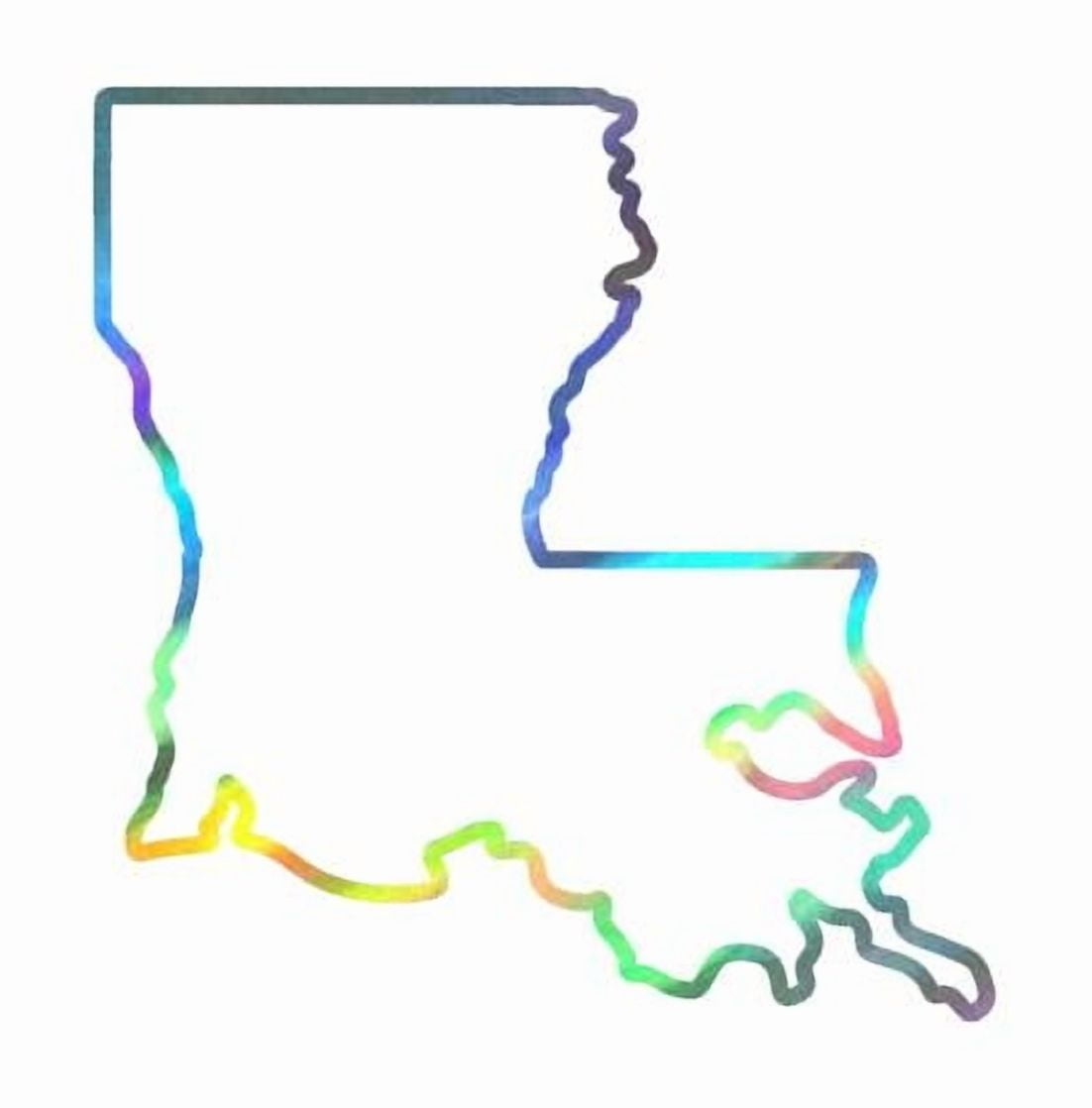 State Map Outline Louisiana Vinyl Decal Sticker UV & Waterproof Bumper ...