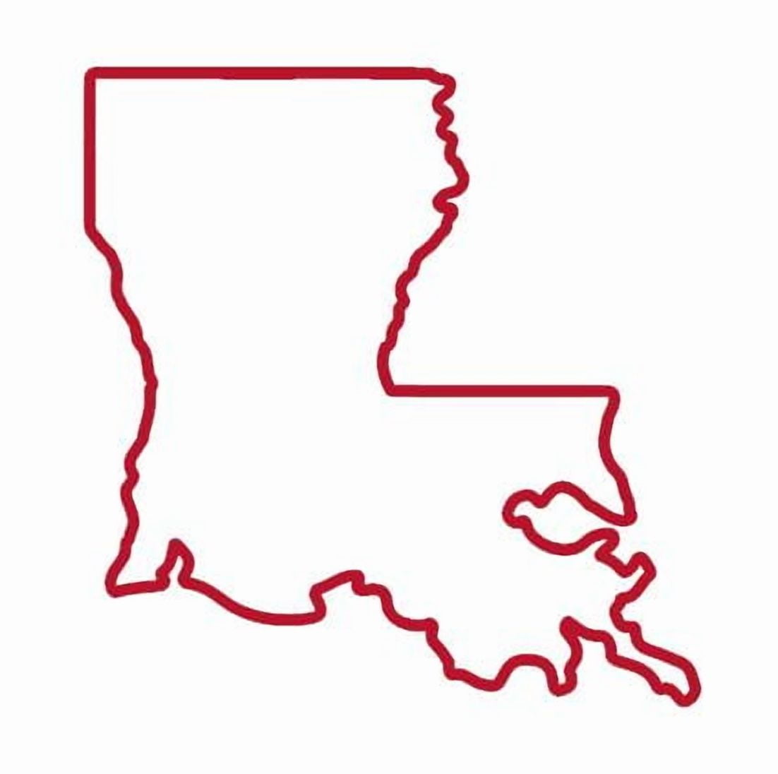 State Map Outline Louisiana Vinyl Decal Sticker UV & Waterproof Bumper ...