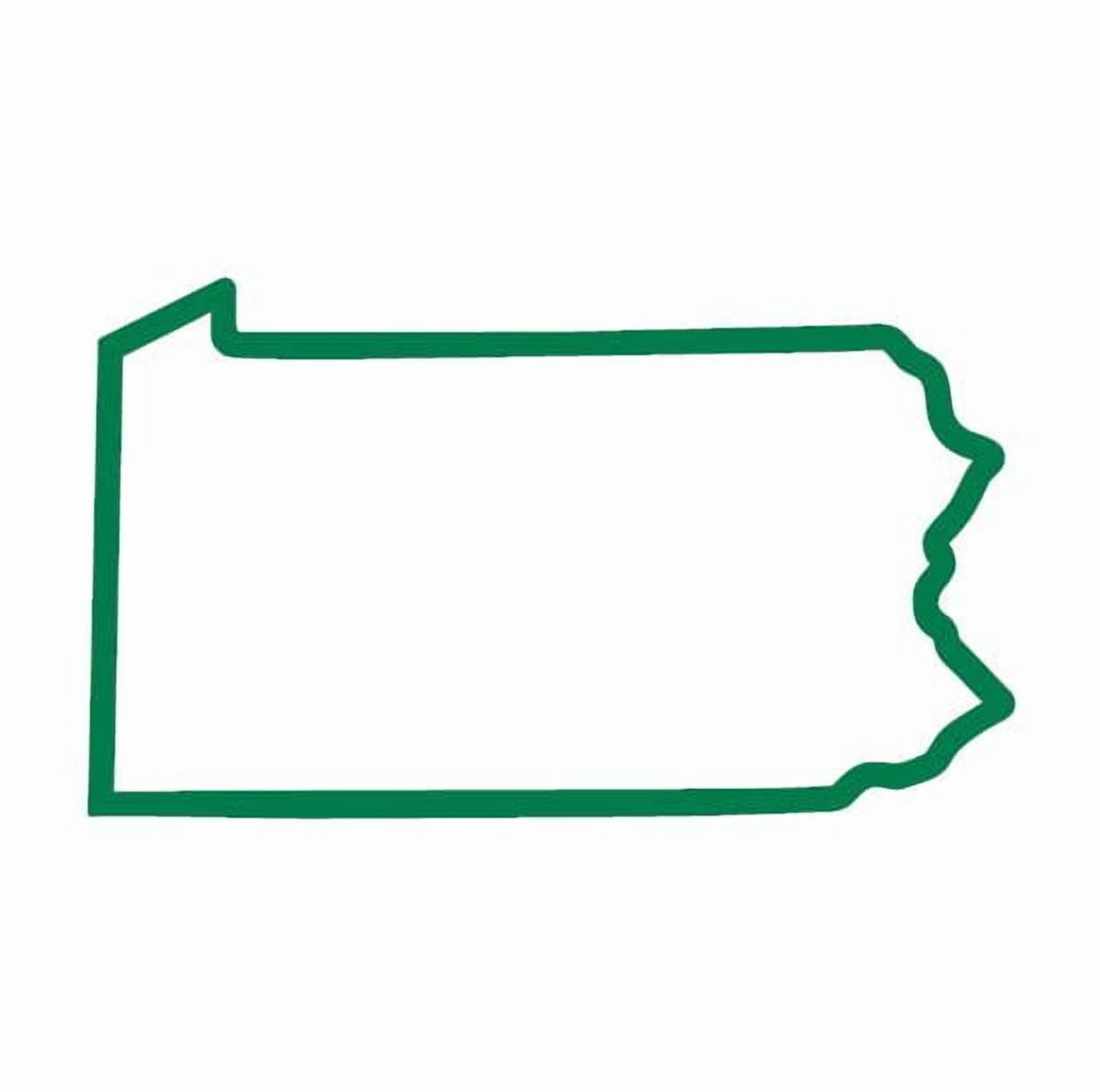 State Map Outline Pennsylvania Vinyl Decal Sticker UV & Waterproof ...