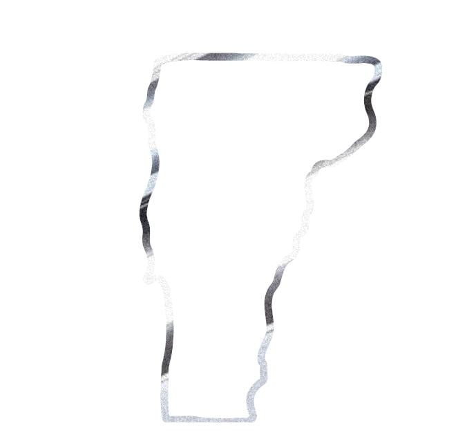 State Map Outline Vermont Vinyl Decal Sticker UV & Waterproof Bumper ...