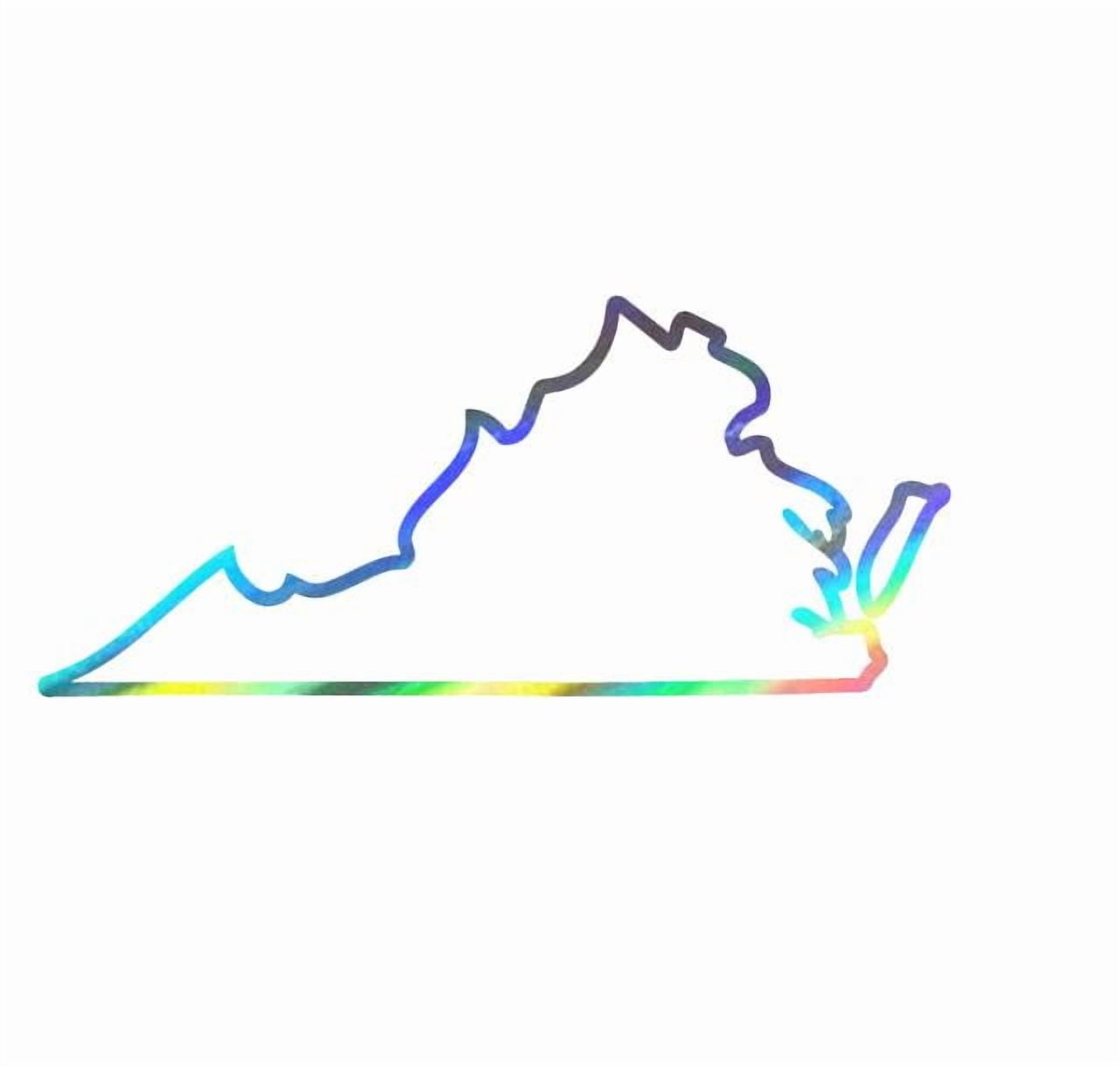 State Map Outline Virginia Vinyl Decal Sticker UV & Waterproof Bumper ...