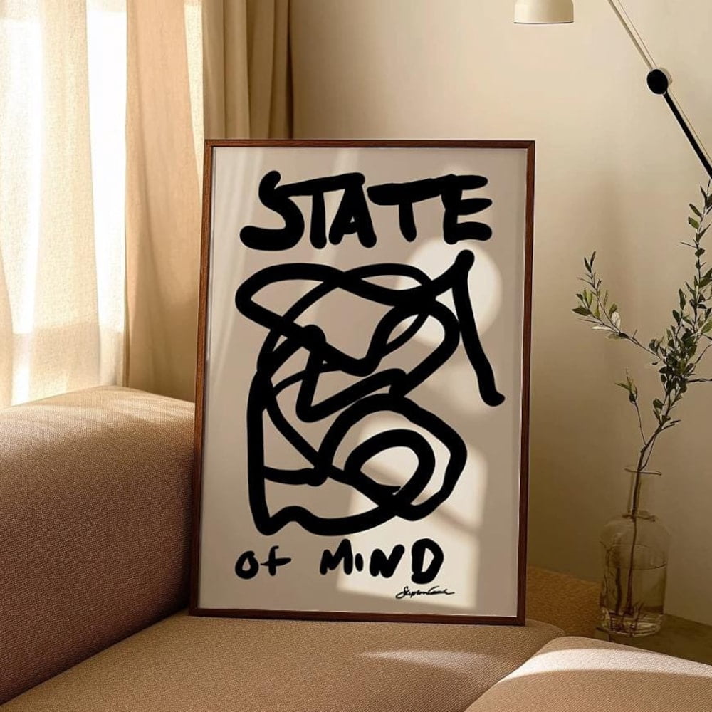 State Of Mind Print, Mid Century Print, Aesthetic Wall Art, 70S ...