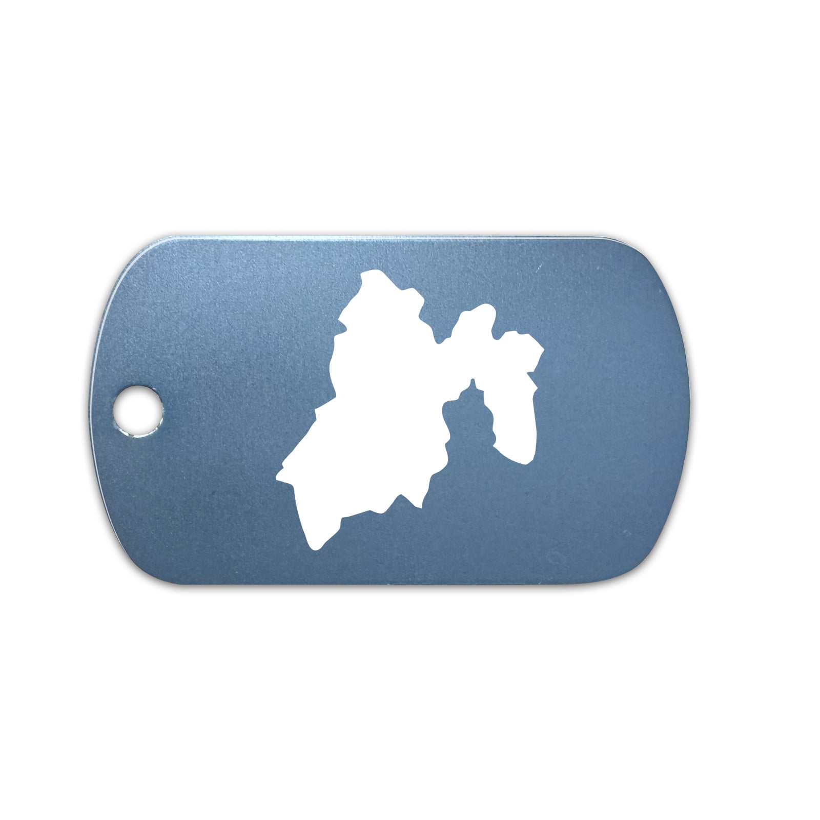 State Of Mexico Shaped V2 GI Dog Tag Aluminum Keychain em mex mexico mx ...