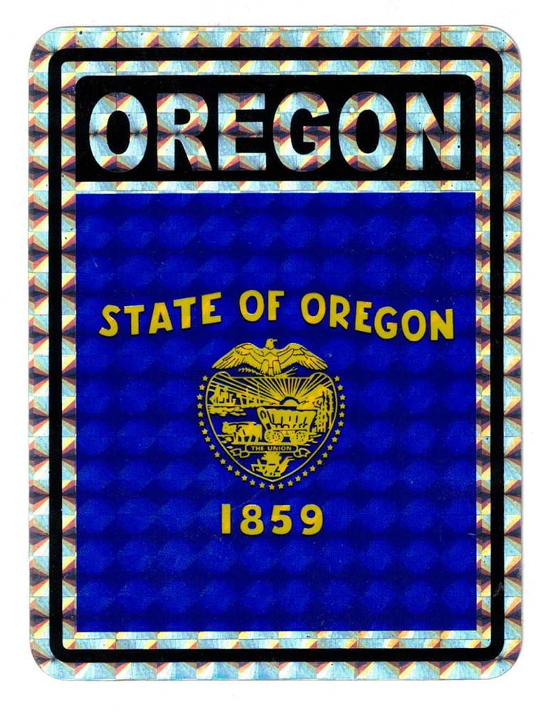 State Of Oregon Flag Reflective Decal Bumper Sticker DC-538 - Walmart.com