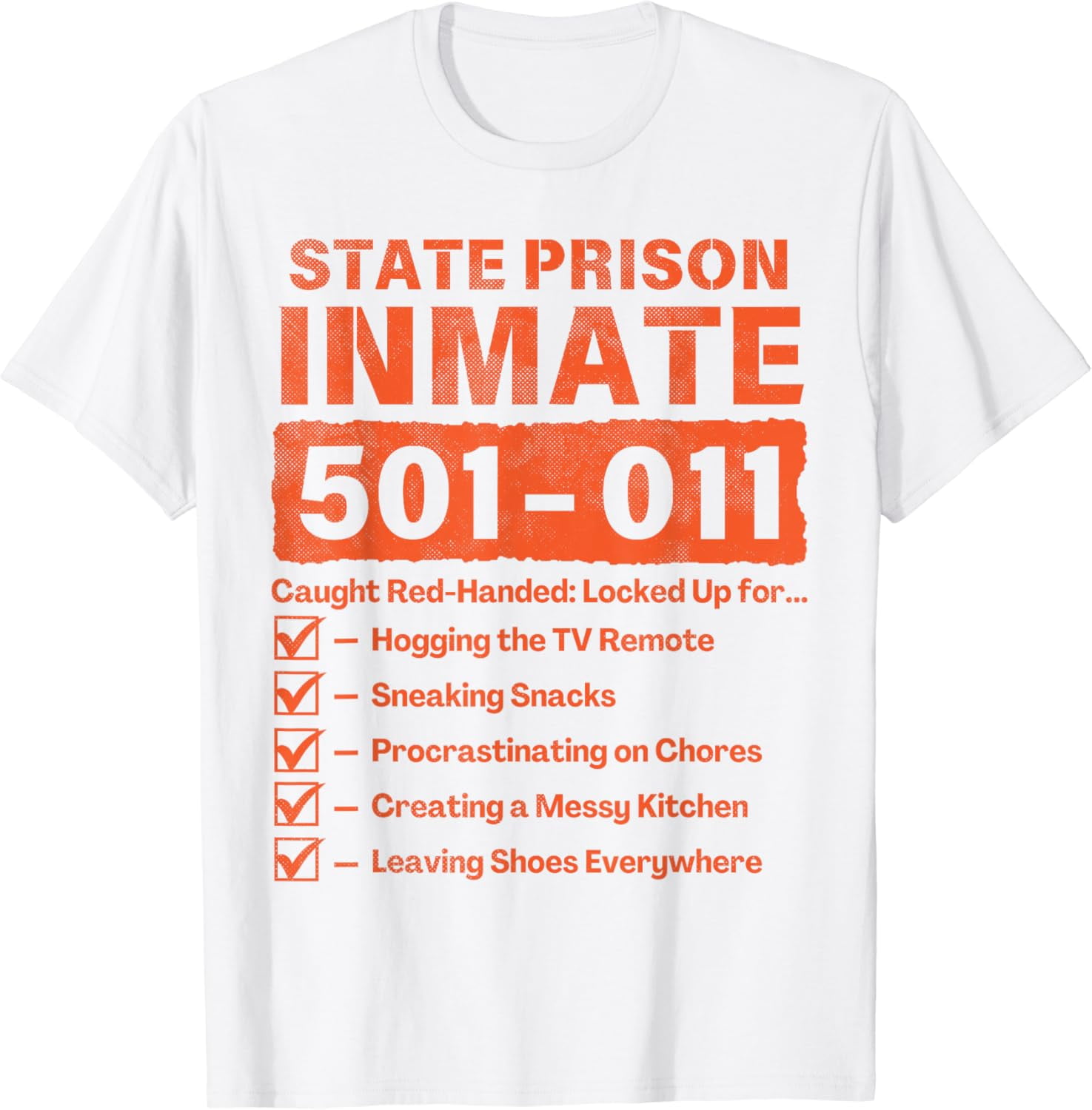 State Prison Inmate Funny Halloween Prisoner Jail Costume T-Shirt ...