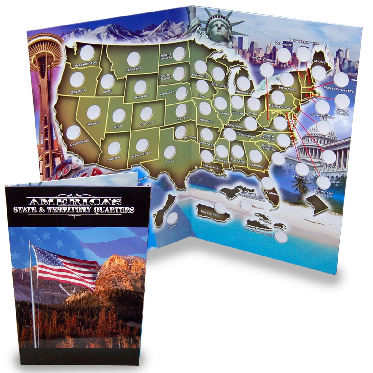 State Quarters Folder Map - Walmart.com