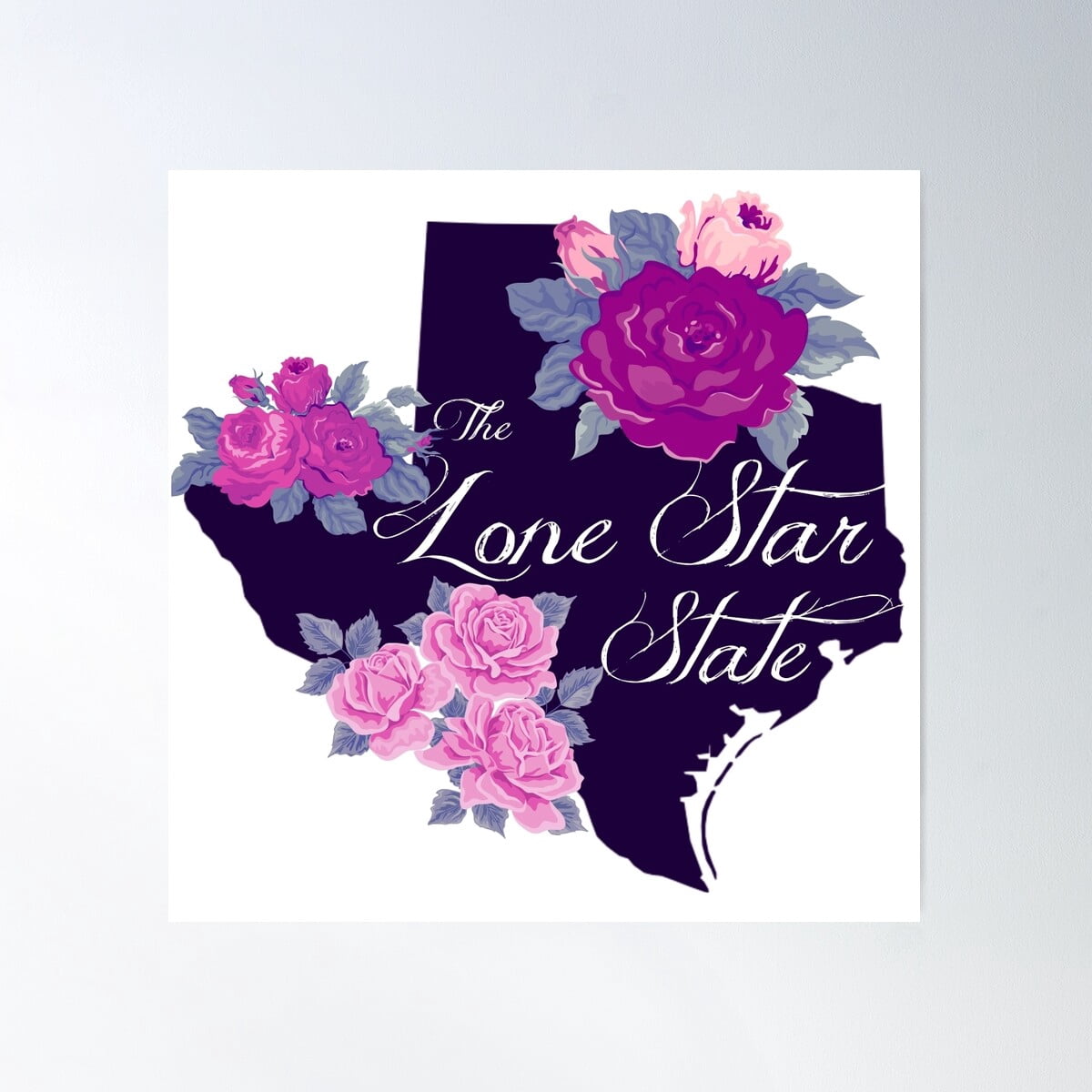 State Sayings - Texas Is The Lone Star State Poster Wall Art, Modern ...