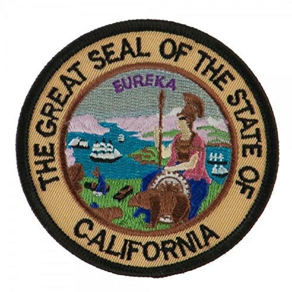 State Seal Patch Round 3" Diameter, Embroidered Iron On or Sew On Seal ...