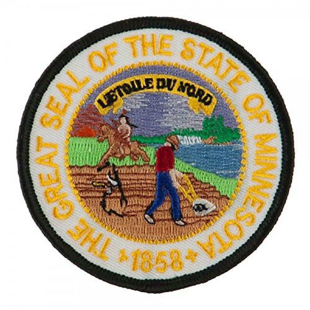 State Seal Patch Round 3" Diameter, Embroidered Iron On or Sew On Seal ...