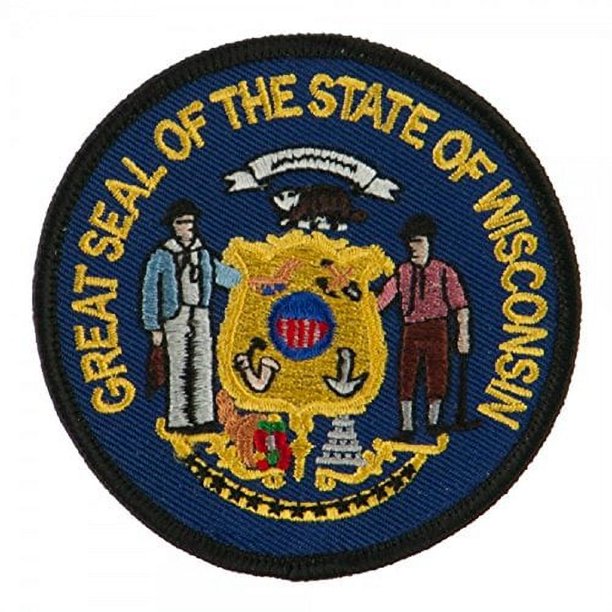 State Seal Patch Round 3" Diameter, Embroidered Iron On or Sew On Seal ...