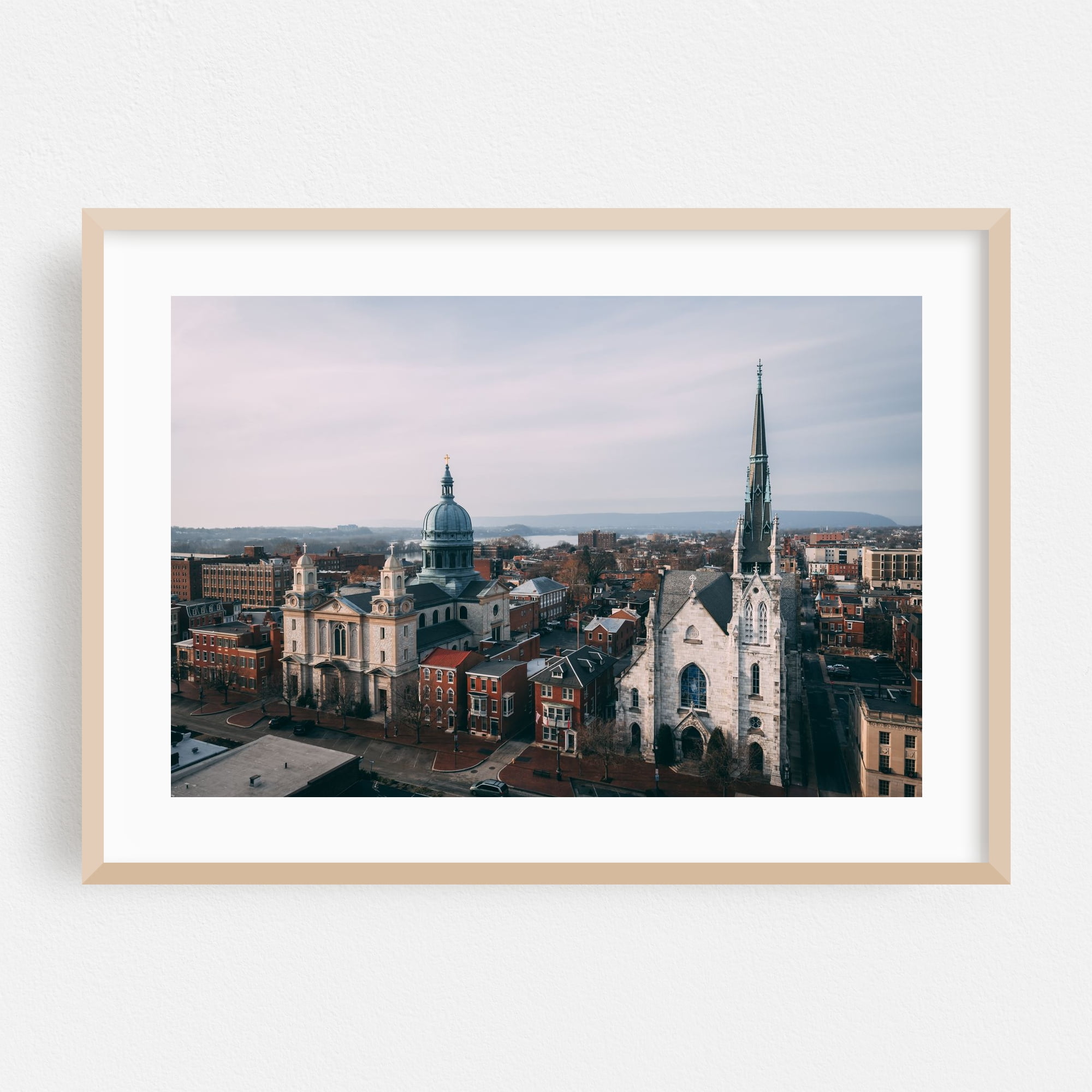 State Street 02 - Harrisburg Pennsylvania Photography Oak Framed Wall ...