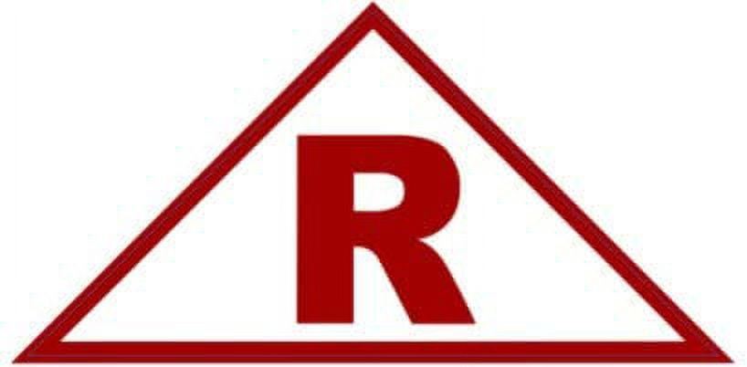 State Truss Construction Sign-R Triangular (White,Sticker,12 x 6 x 6 ...
