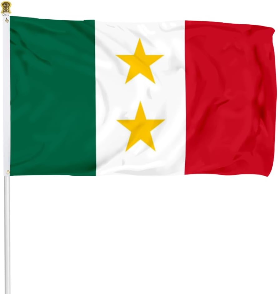 State flags over Texas 1824¨C1835 Flag of the State of Coahuila y Tejas ...