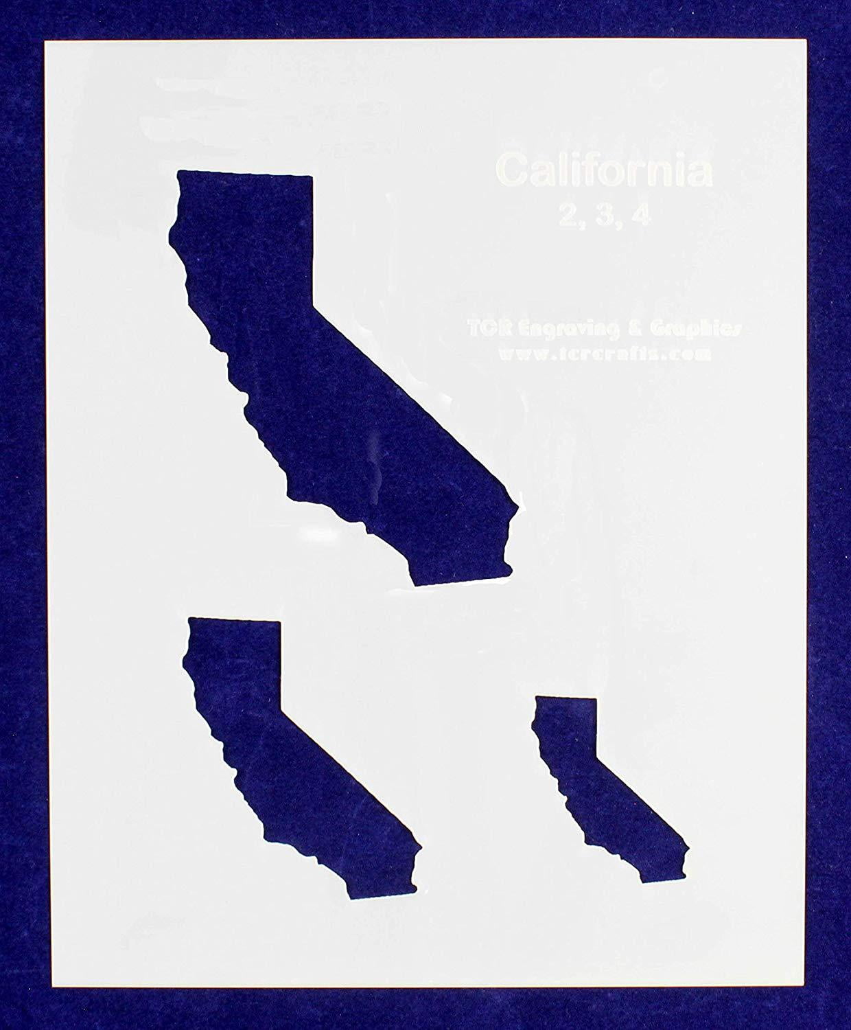 State of California 8x10 Stencil (2", 3", 4") 14 Mil Mylar - Painting ...