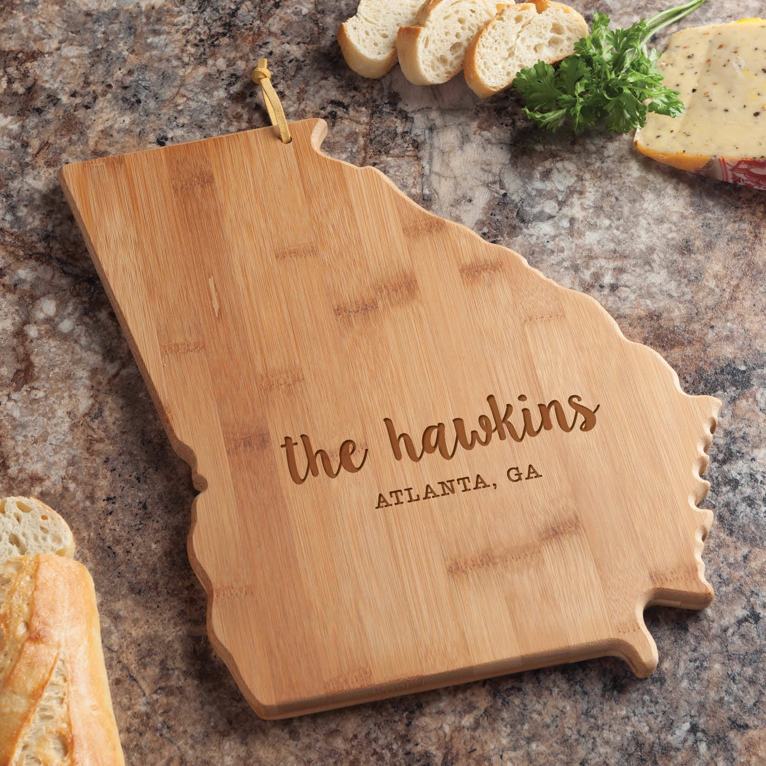 State of Georgia Personalized Bamboo Cutting and Serving Board ...