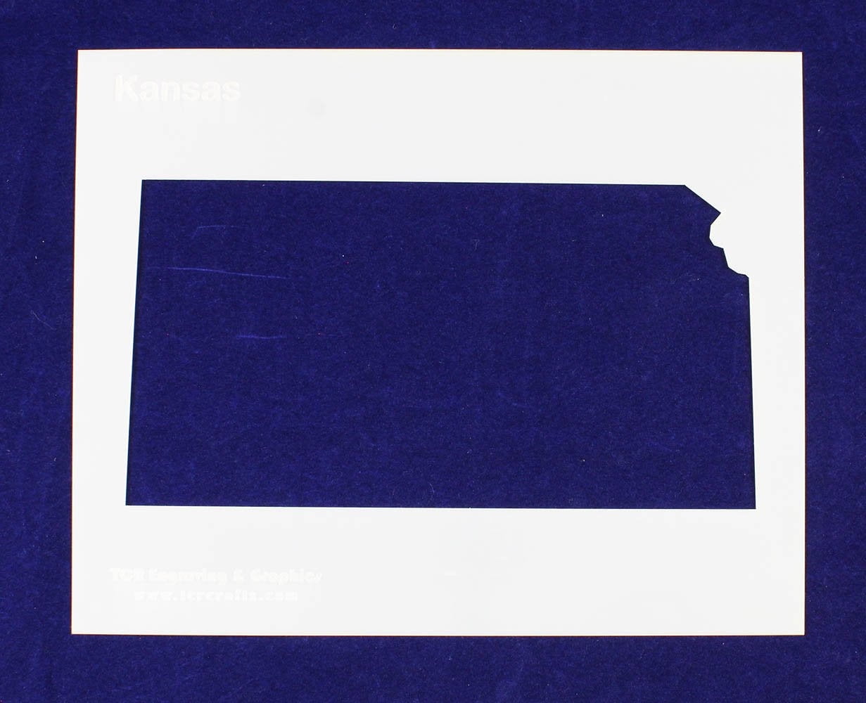 State of Kansas Stencil 14 Mil 8" X 10" Painting /Crafts/ Templates ...
