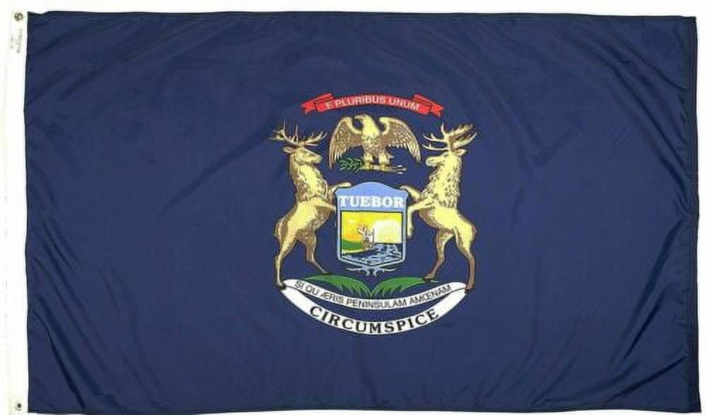 State of MICHIGAN BIG Flag 3x5FT Polyester Banner MI Dorm Man Cave ...