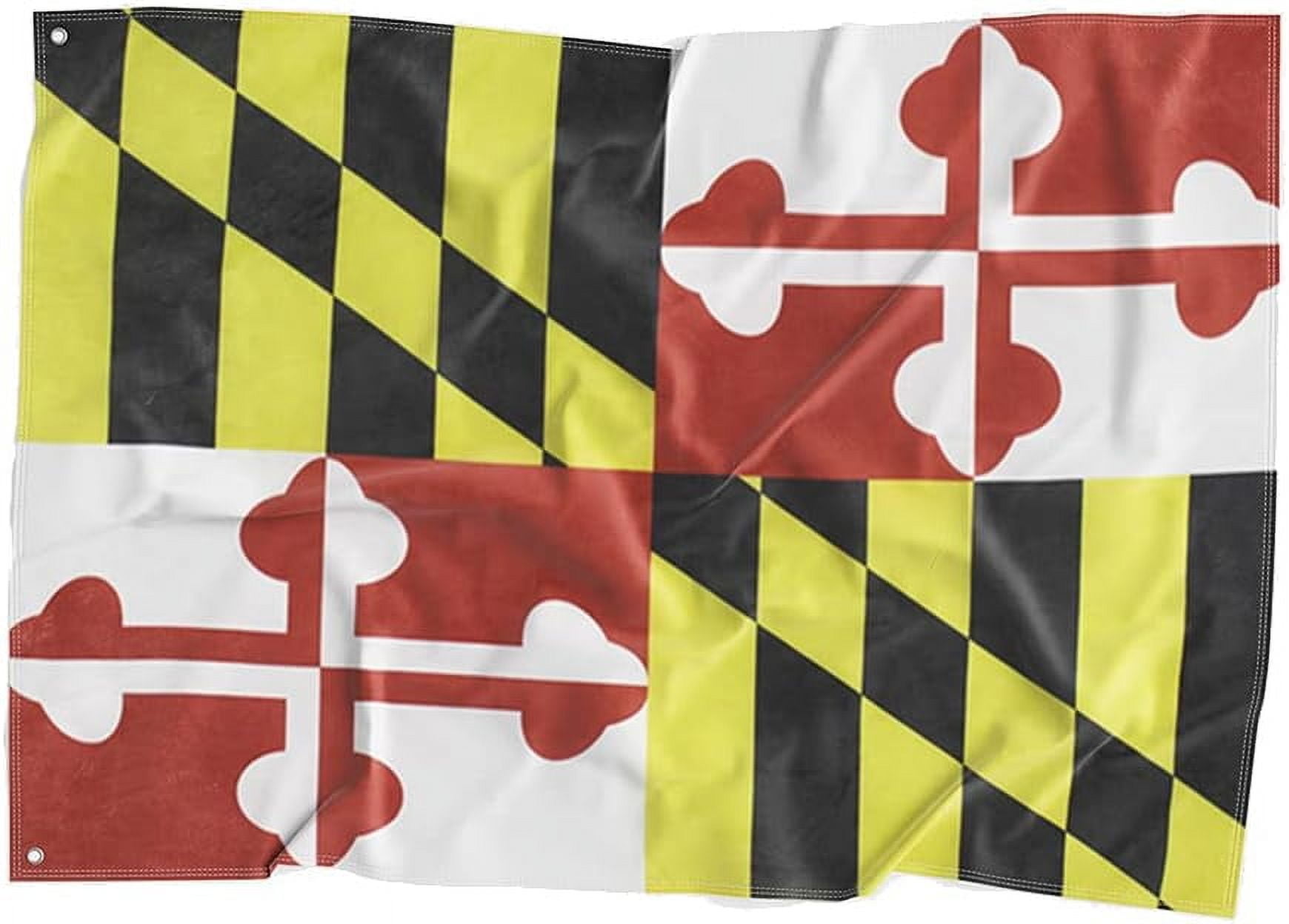 State of Maryland Flag Polyester Fiber 3x5 Feet Flag, Bright Colors And ...