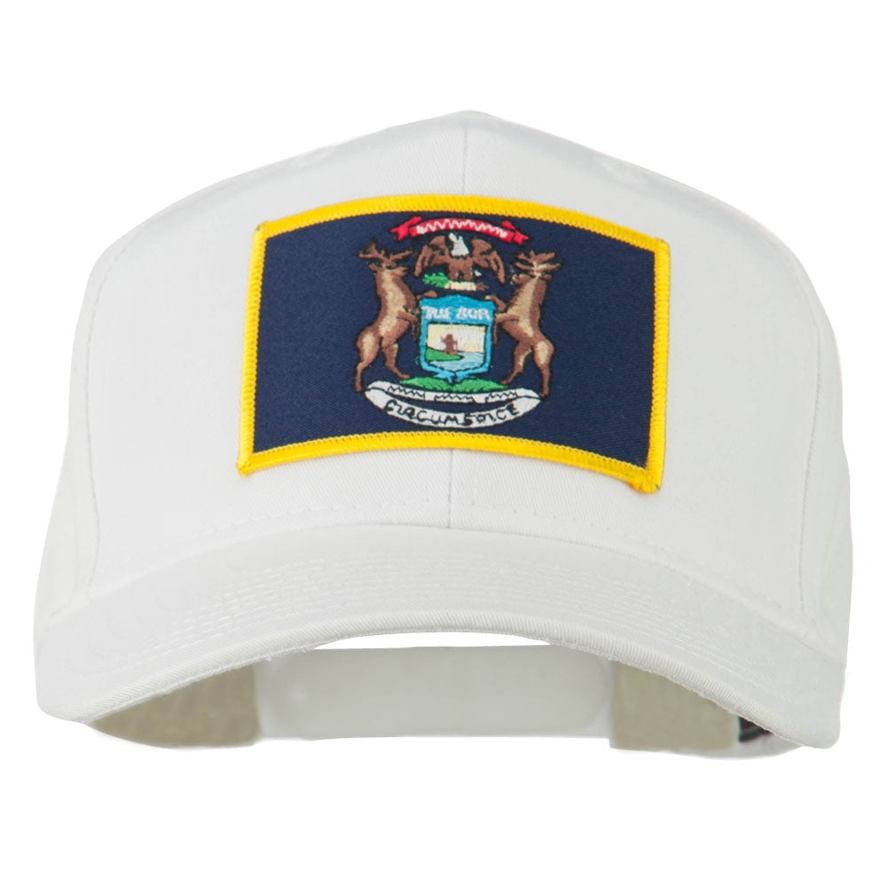 State of Michigan Embroidered Patch Cap - White OSFM - Walmart.com