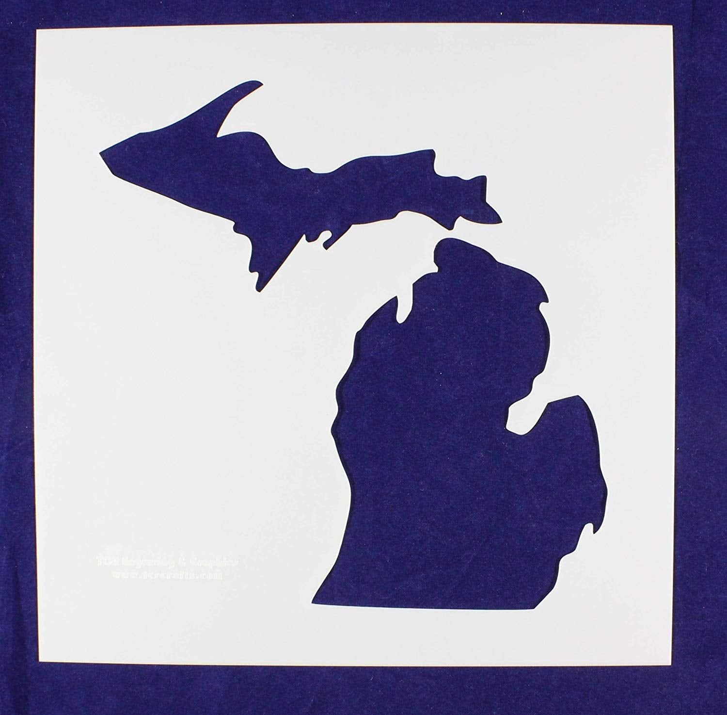 State of Michigan Stencil-Mylar 14 Mil -12" X 12" - Painting /Crafts ...