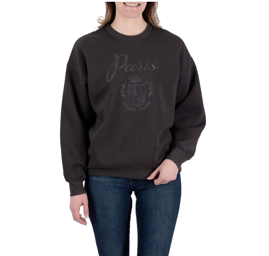 State of Mine Ladies Paris Sweatshirt Medium Dark Grey - Walmart.com
