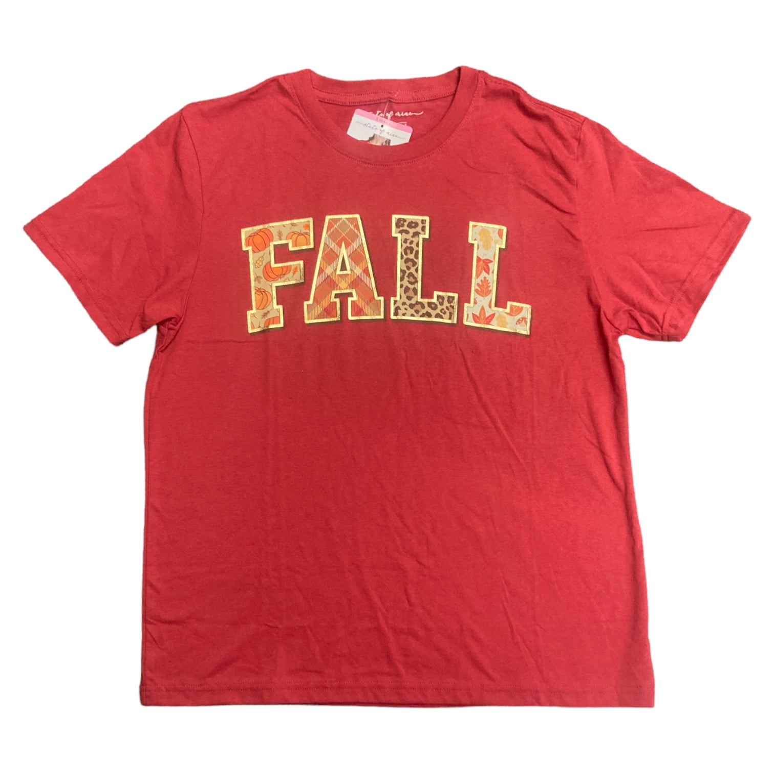 State of Mine Women's Short Sleeve Fall Harvest Graphic Tee (Paprika, S ...