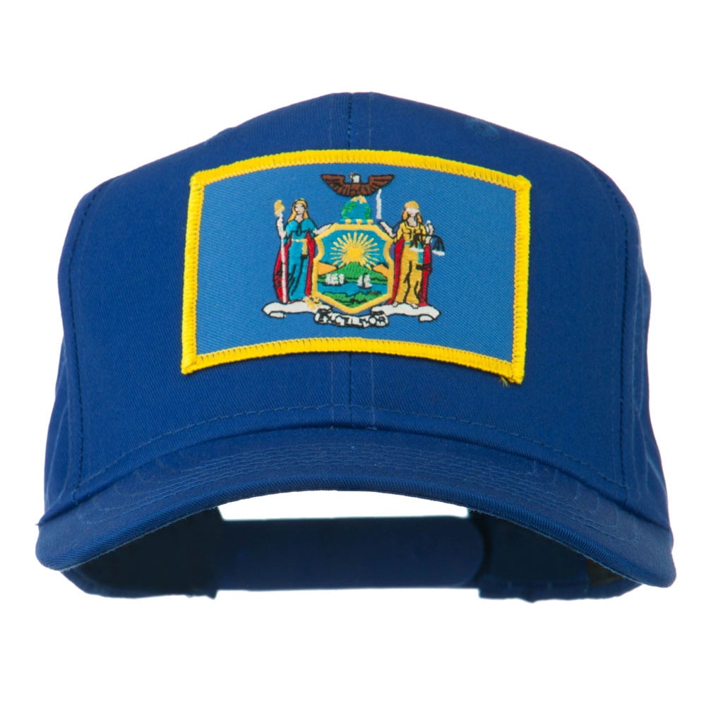 State of New York Embroidered Patch Cap - Royal OSFM - Walmart.com