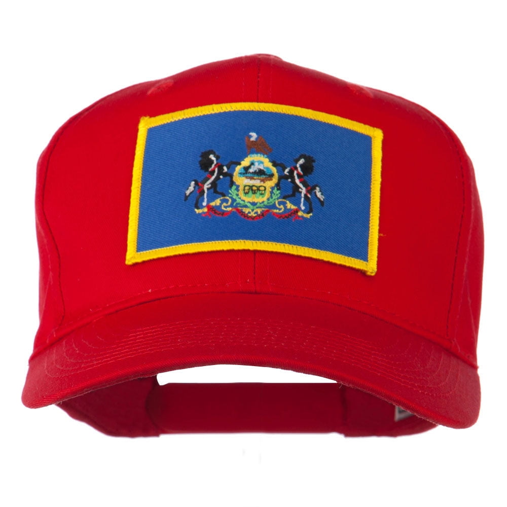 State of Pennsylvania Embroidered Patch Cap - Red OSFM - Walmart.com