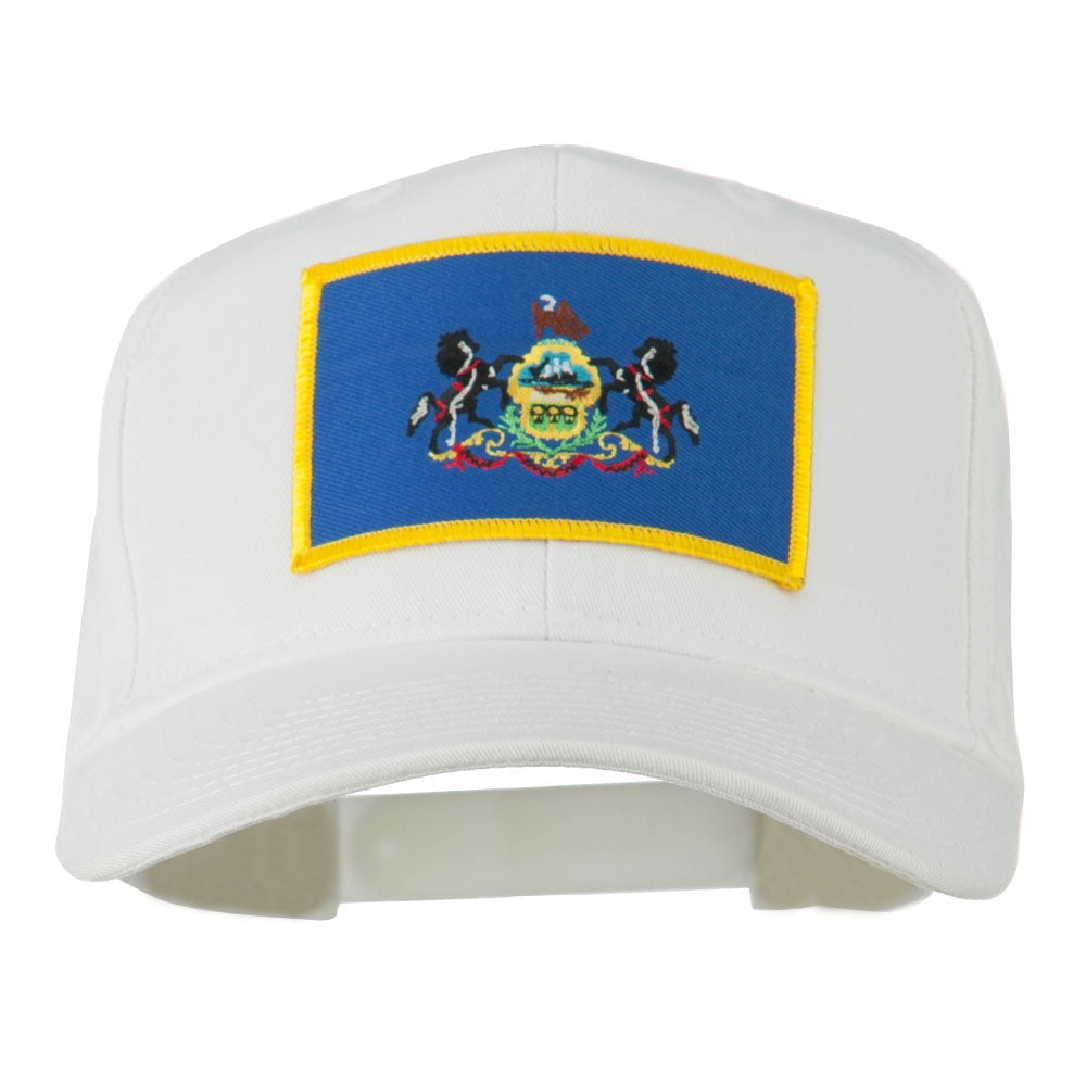 State of Pennsylvania Embroidered Patch Cap - White OSFM - Walmart.com