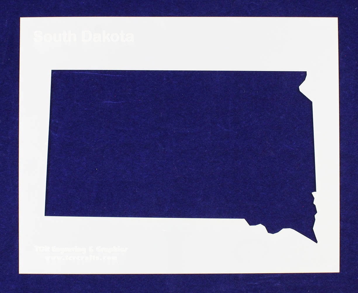 State of South Dakota Stencil 14 Mil 8" X 10" Painting /Crafts ...